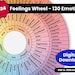 Feelings Wheel of Emotions Digital Download Art Printable PDF and PNG ...
