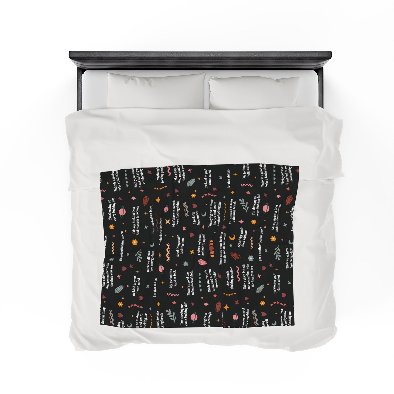 Sweary Affirmations Badass Blanket, Tough Love Sassy Motivational ...