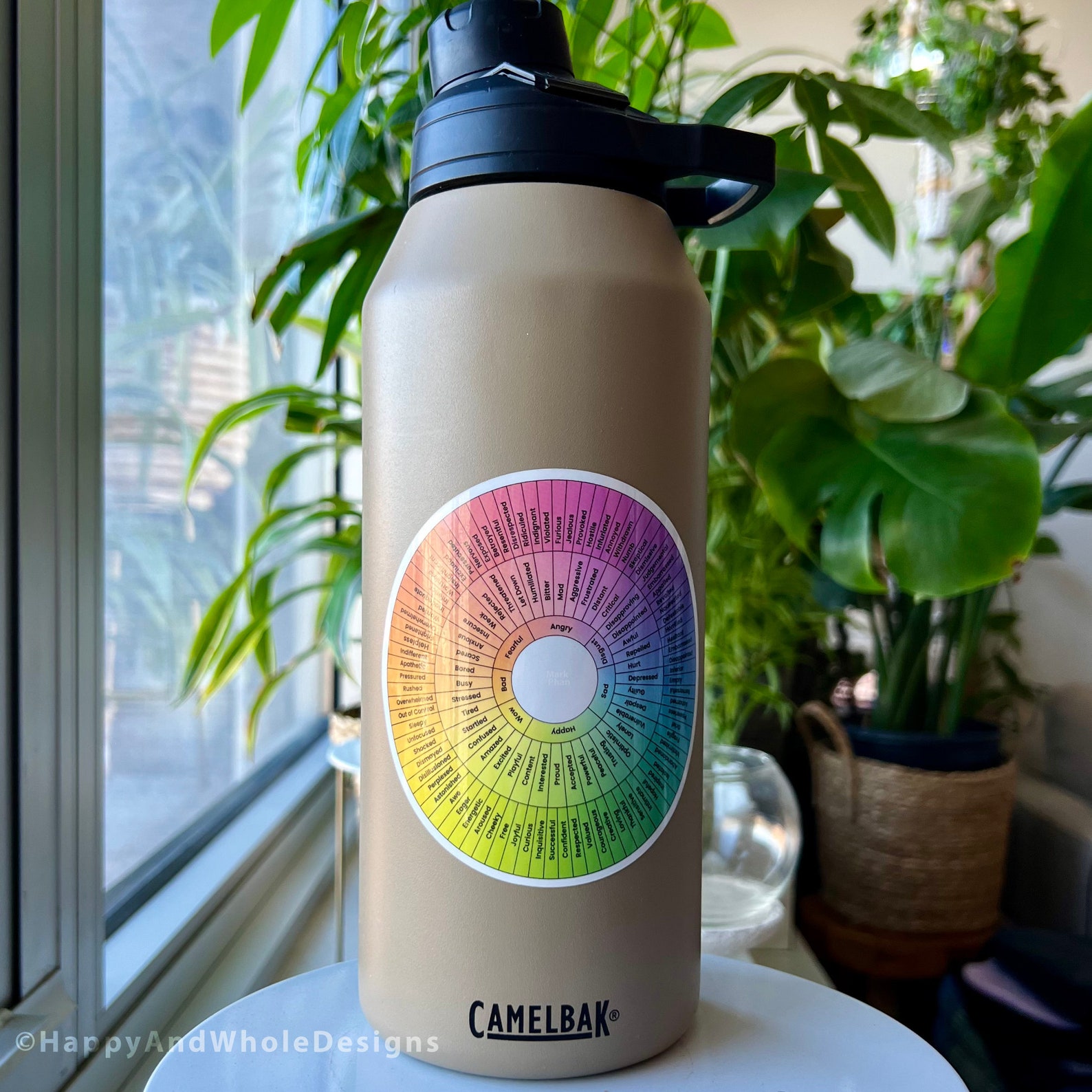 Feelings Wheel of Emotions Sticker for Therapy and Mental Health Gift ...