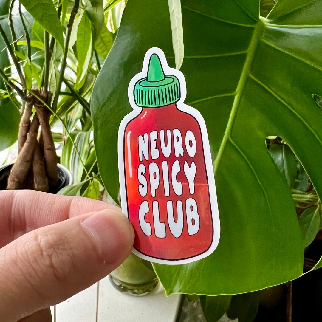 Neurospicy Club ADHD Sticker for Neurodivergent, Mental Health ...