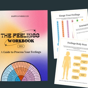 Feelings Wheel Workbook to Process Emotions, Printable Digital Download ...