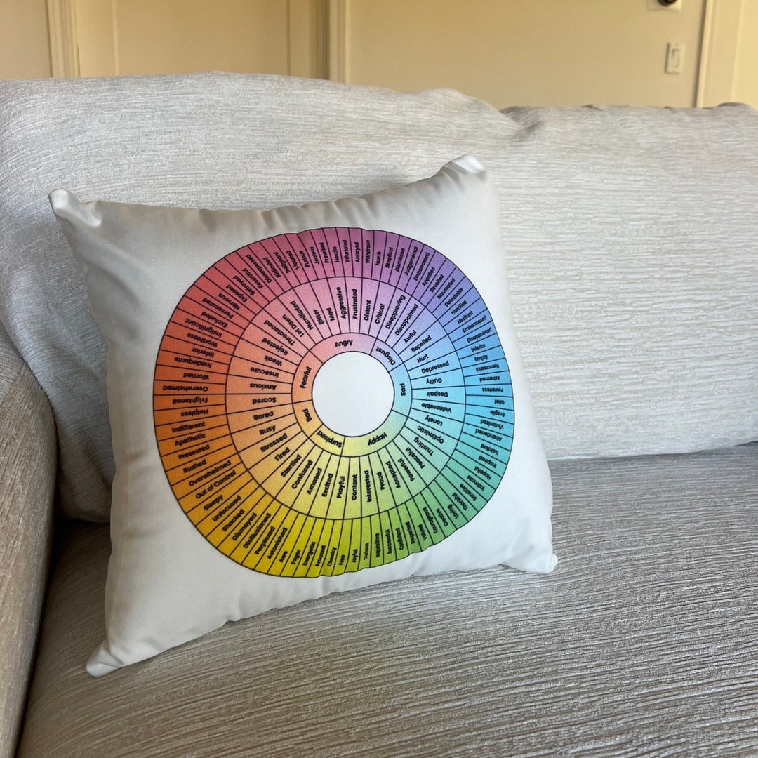 Feelings Wheel of Emotions Pillow Perfect Gift for Therapists ...