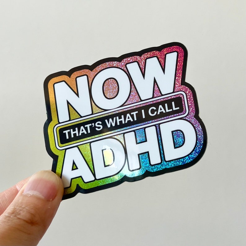 Funny ADHD Neurodivergent Sticker Pack, Feelings Wheel, Holographic ...