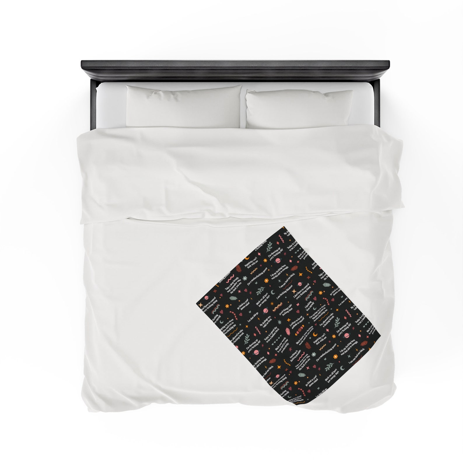 Sweary Affirmations Badass Blanket, Tough Love Sassy Motivational ...