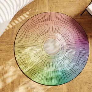 Feelings Wheel of Emotions Rug for Therapist Mental Health Counselor ...