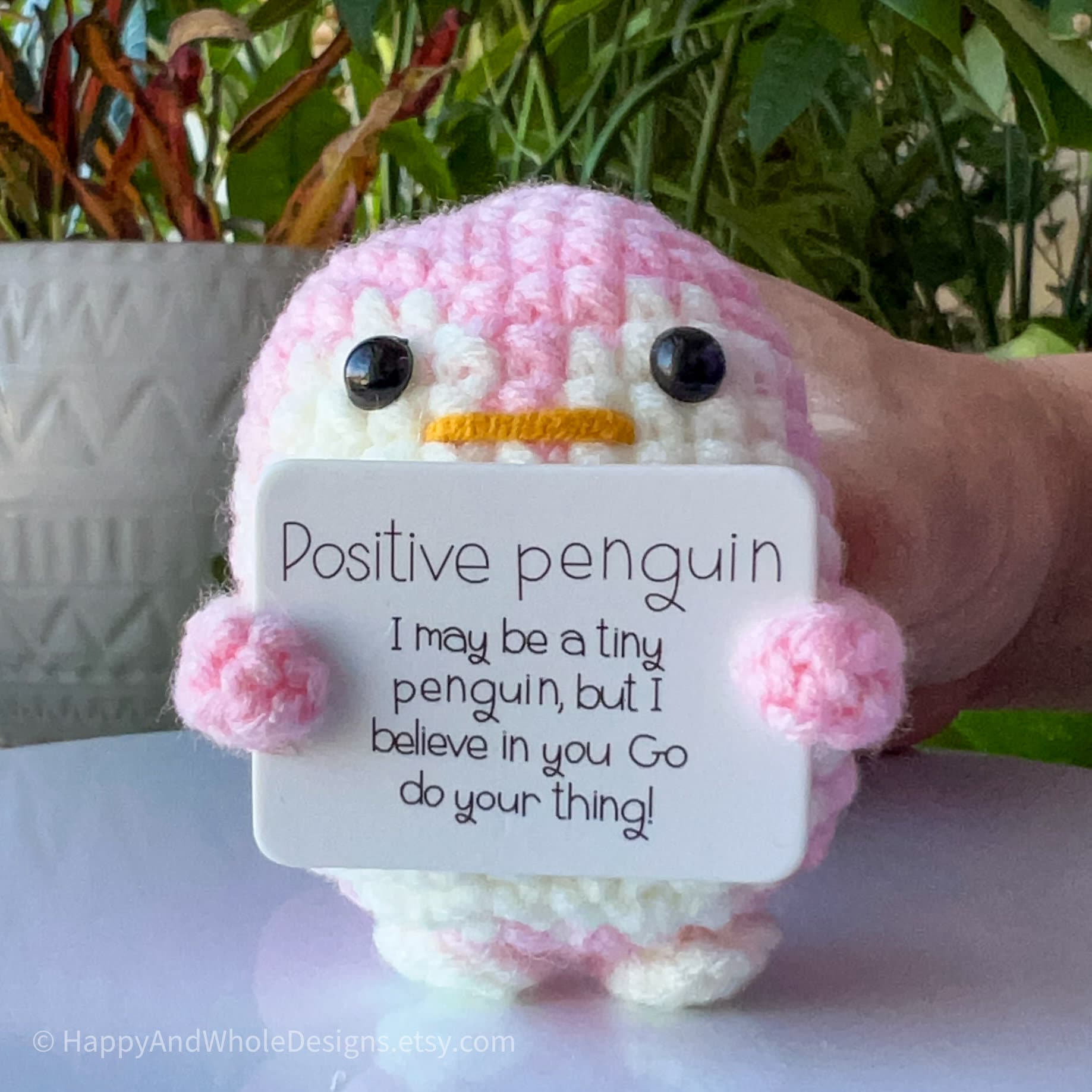 Positive Penguin Motivational Gift, Daily Affirmation, Funny Gift for ...