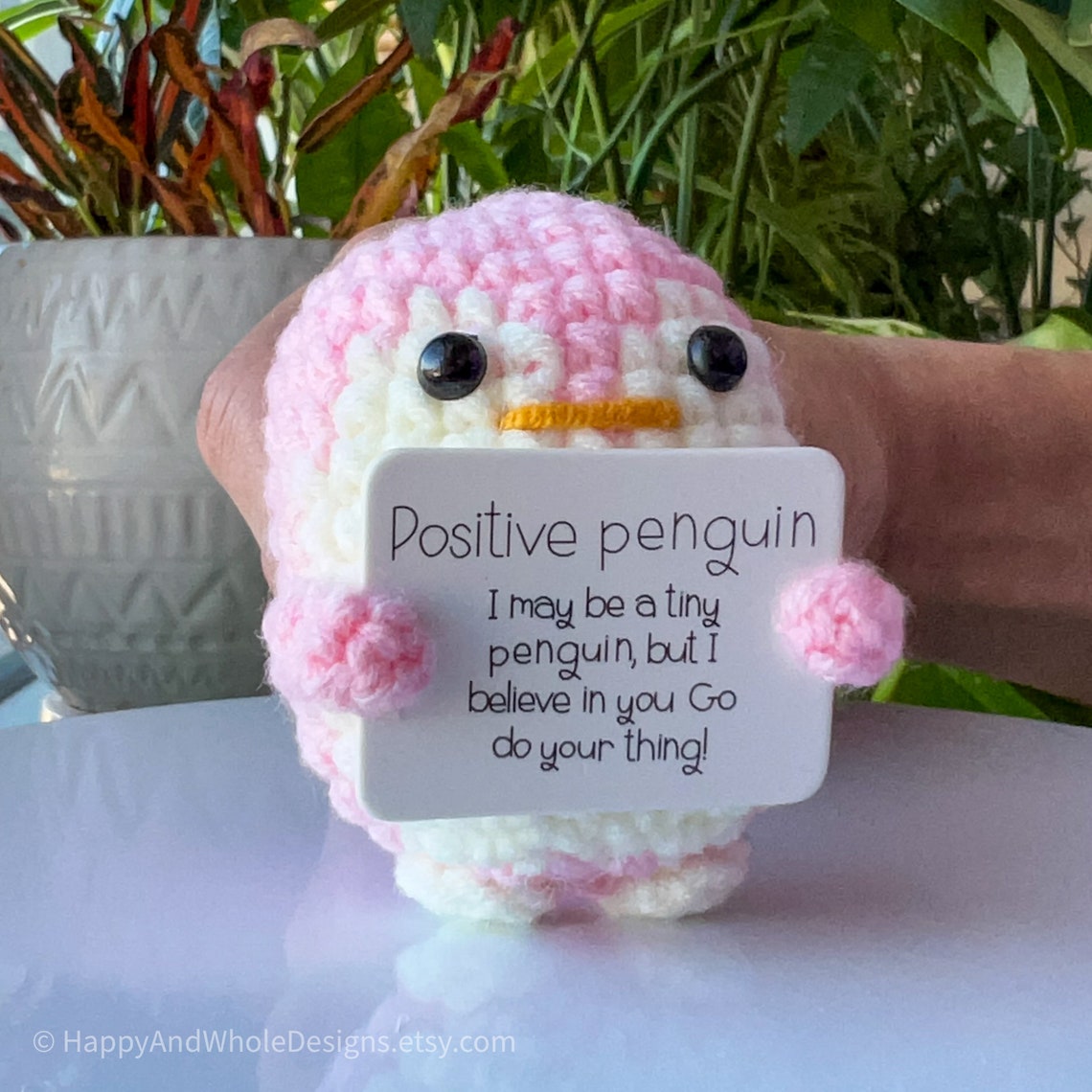 Positive Penguin Motivational Gift, Daily Affirmation, Funny Gift for ...