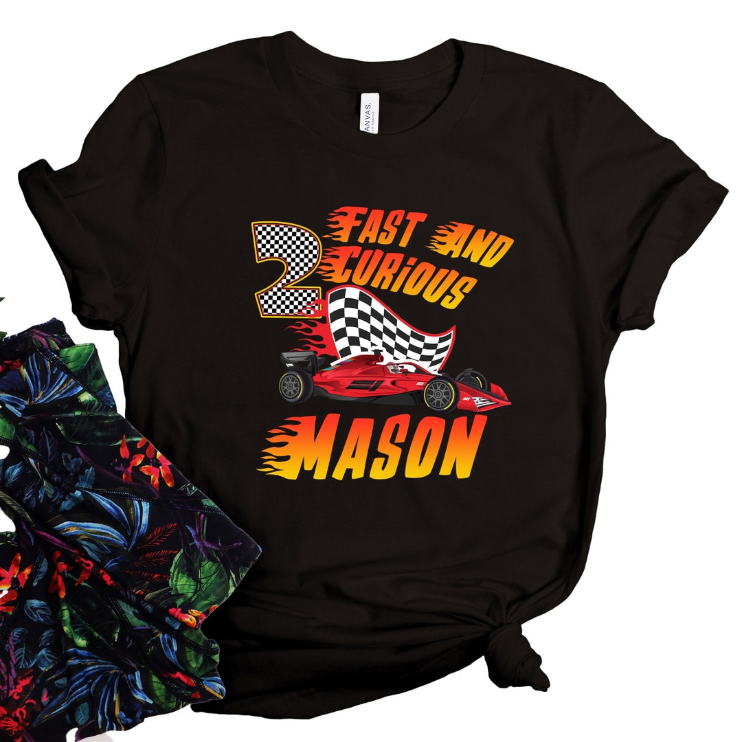 Two Fast and Curious Birthday Shirt, 2nd Birthday Toddler Shirt, Two ...