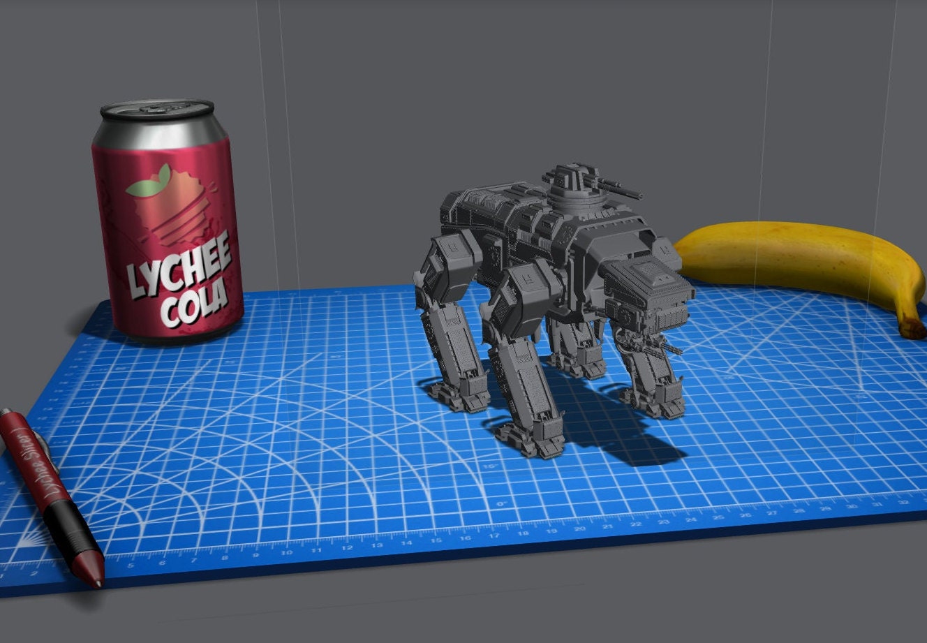 Automaton Factory Strider Helldivers 2 3D Printed Miniture Sculpture - Etsy