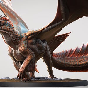Legendary Metallic Bronze Dragon - Rescale Minitures - Etsy