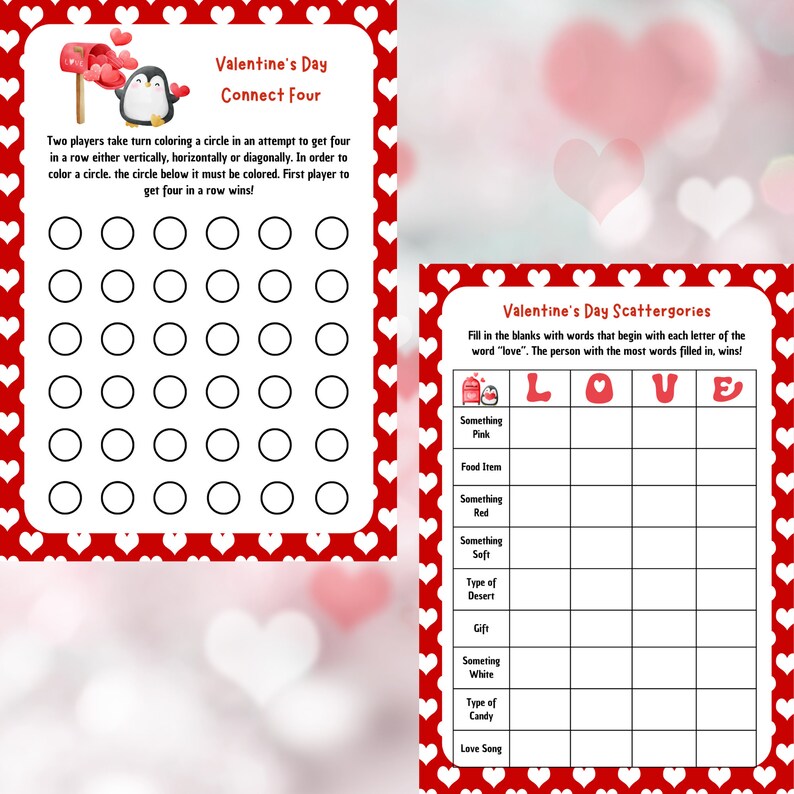 No:1 Valentine's Day Printable Activity Book for Kids Friends Family ...
