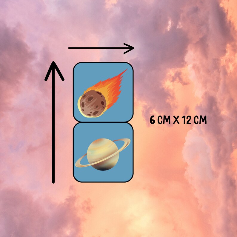 Cute Space Dominoes Printable Games for Kids Family Holiday Indoor ...