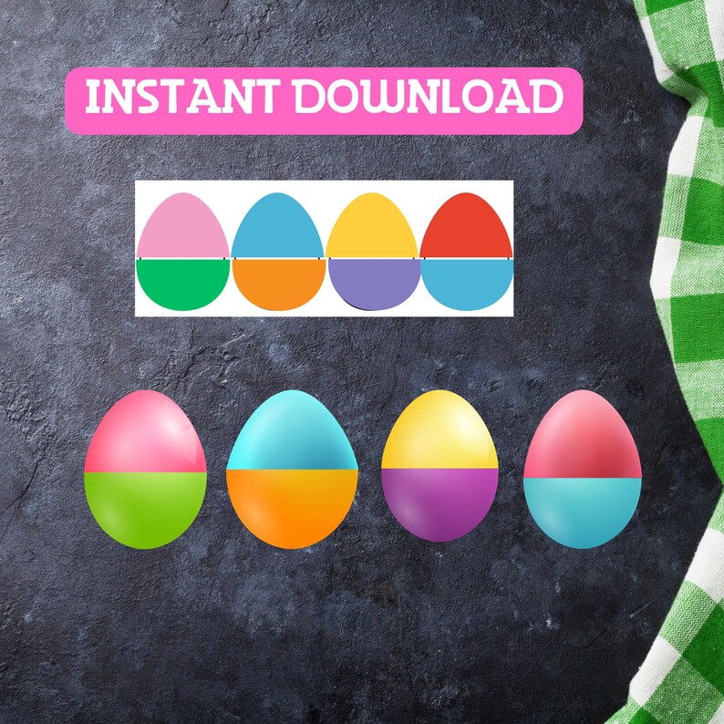 Digital Delight: Engaging Easter Egg Matching Games! Printable Family ...