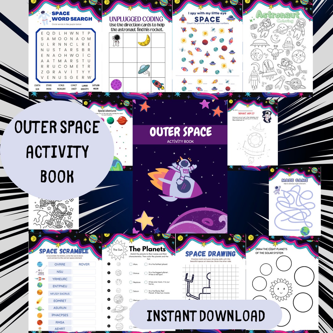 Outer Space Activity Book Fun Family Games Holiday Party Game Activity ...