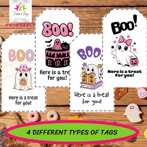 Spooky Boo Digital Halloween Gift Tags | Printable Party Labels - Etsy