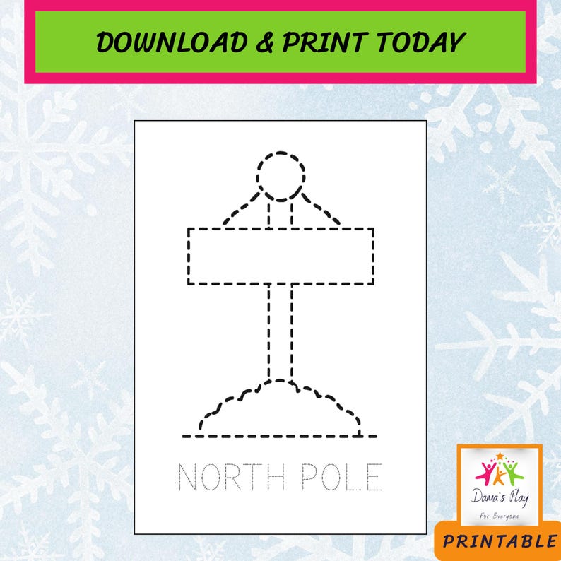 Printable Winter Tracing - Coloring Book Digital Download PDF & PNG ...