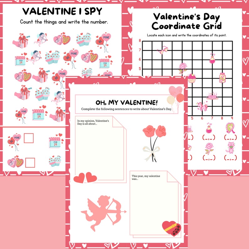 No:3 Valentine's Day Printable Activity Book for Kids Friends Family ...