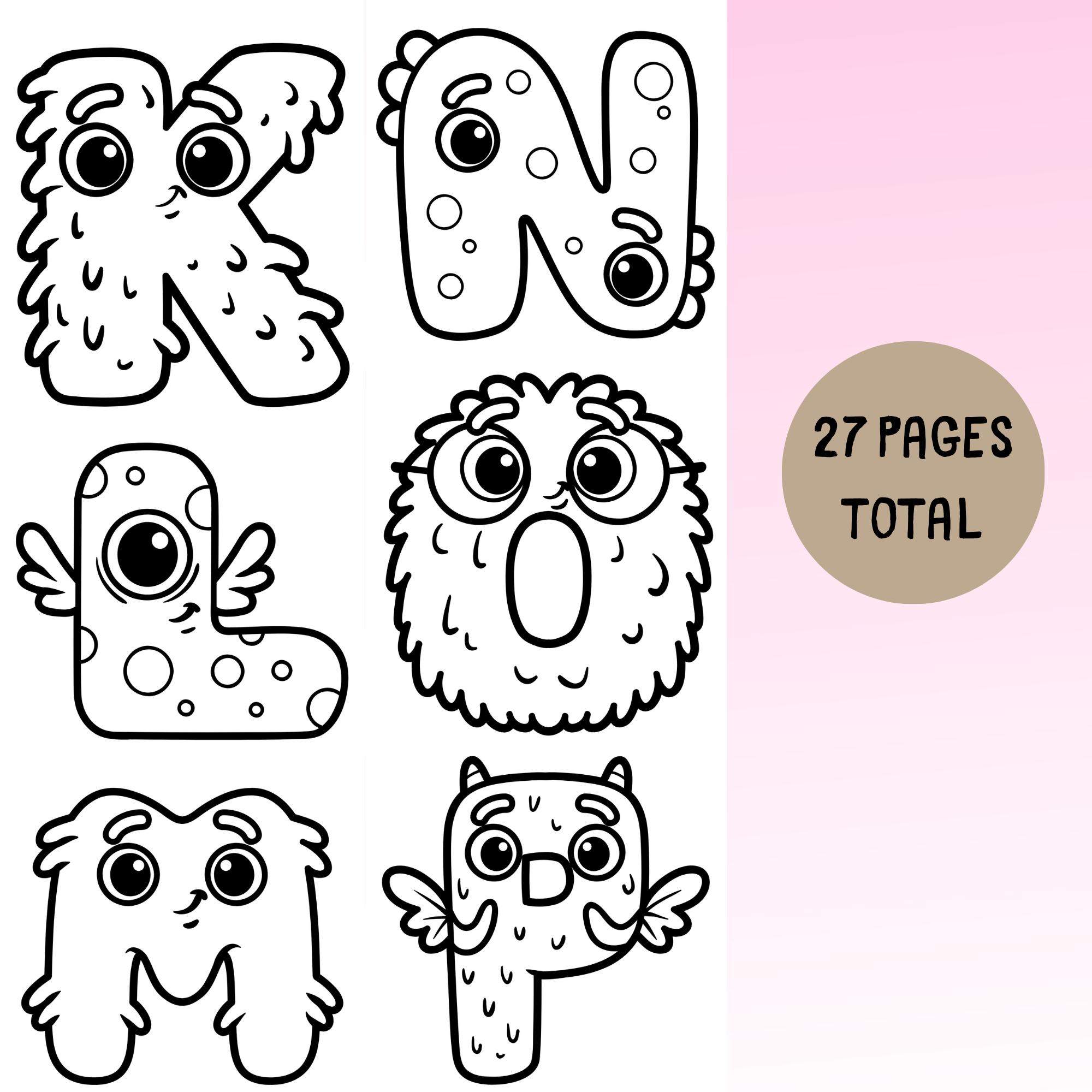 Monster Alphabet Activity Book: Back to School Games (PDF Download) - Etsy