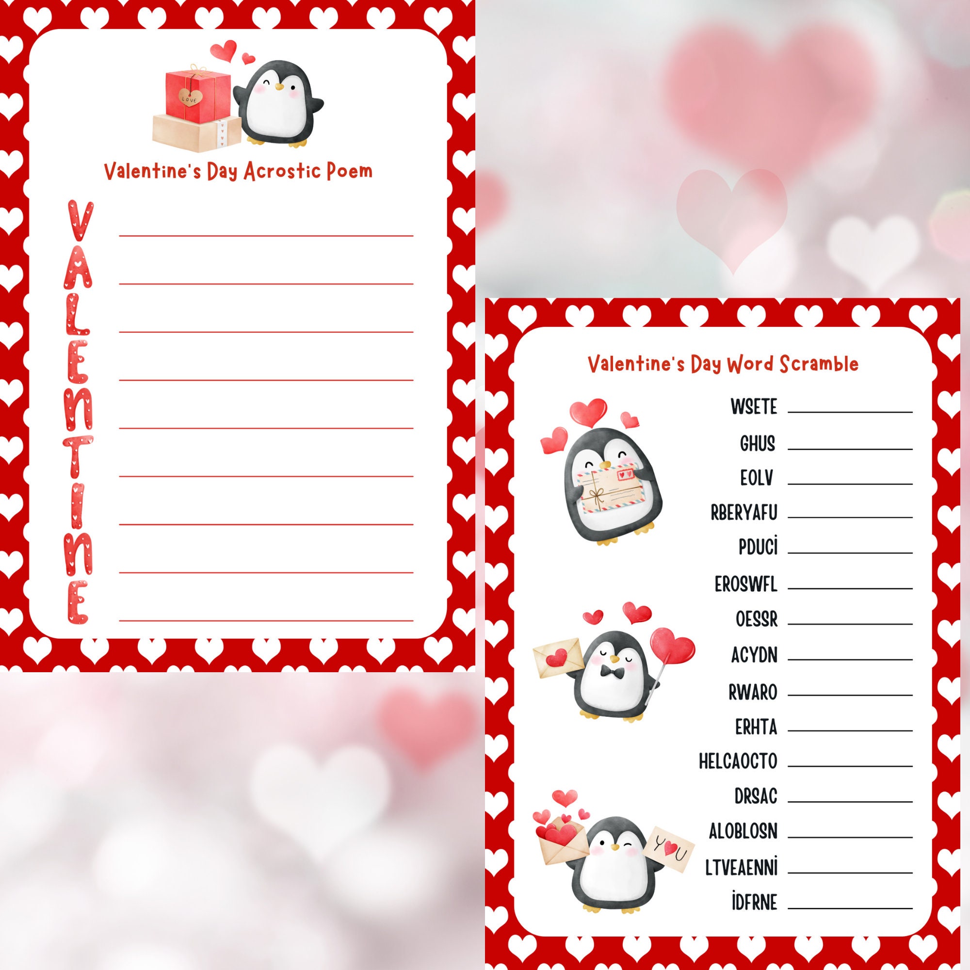 No:1 Valentine's Day Printable Activity Book for Kids Friends Family ...
