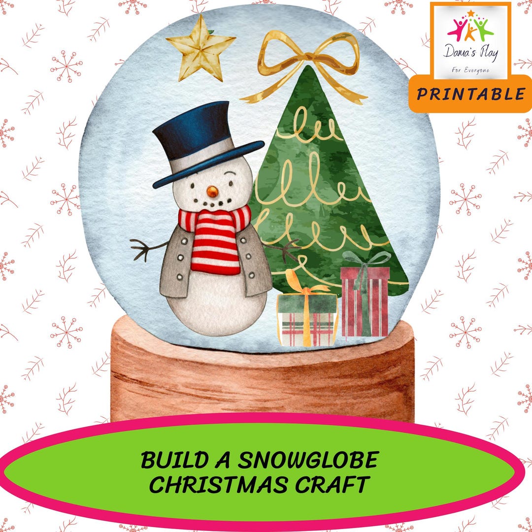 Build a Snowglobe Craft: Printable Winter Activity PDF & PNG Files - Etsy