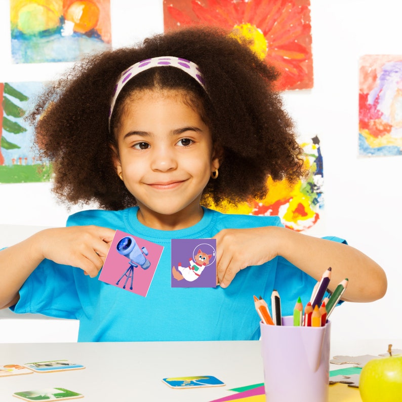 Outer Space Matching Cards Printable Family Games Flashcards for ...