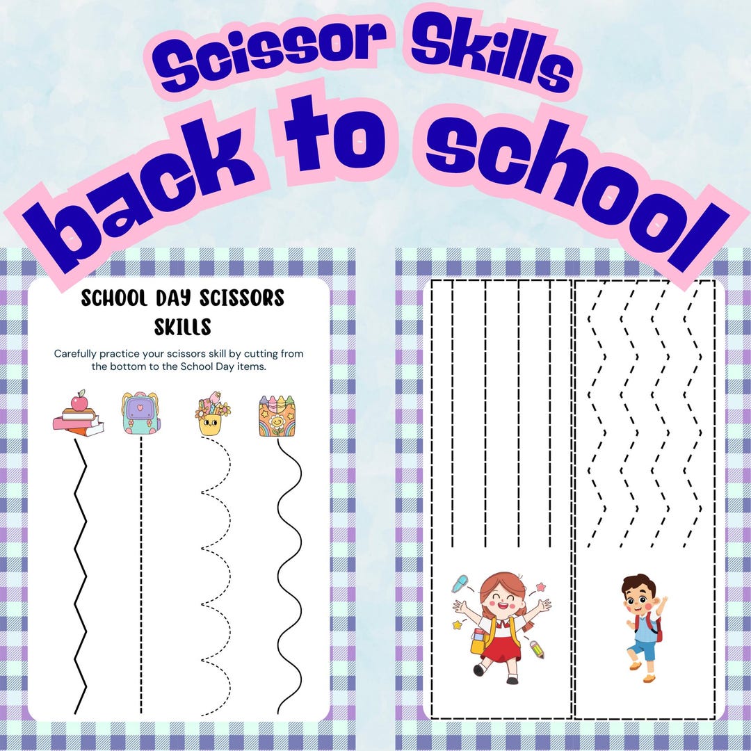 Scissor Skills Activity Book: Back to School Games (digital Download ...