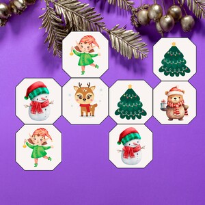 Christmas Domino Cards Games for Kids Family Friends Holiday Activity ...