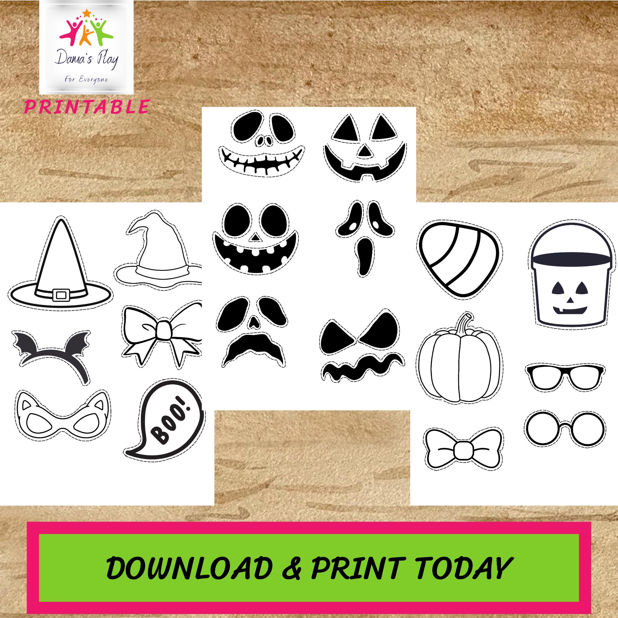 Printable Halloween Cut & Paste Craft - Build a Ghost Activity PDF PNG ...