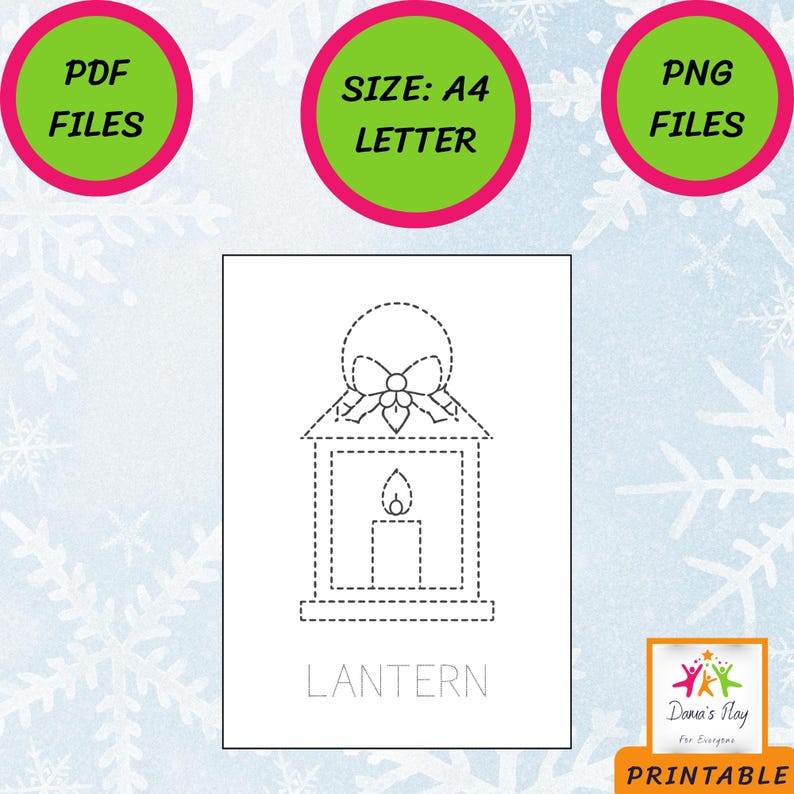 Printable Winter Tracing - Coloring Book Digital Download PDF & PNG ...