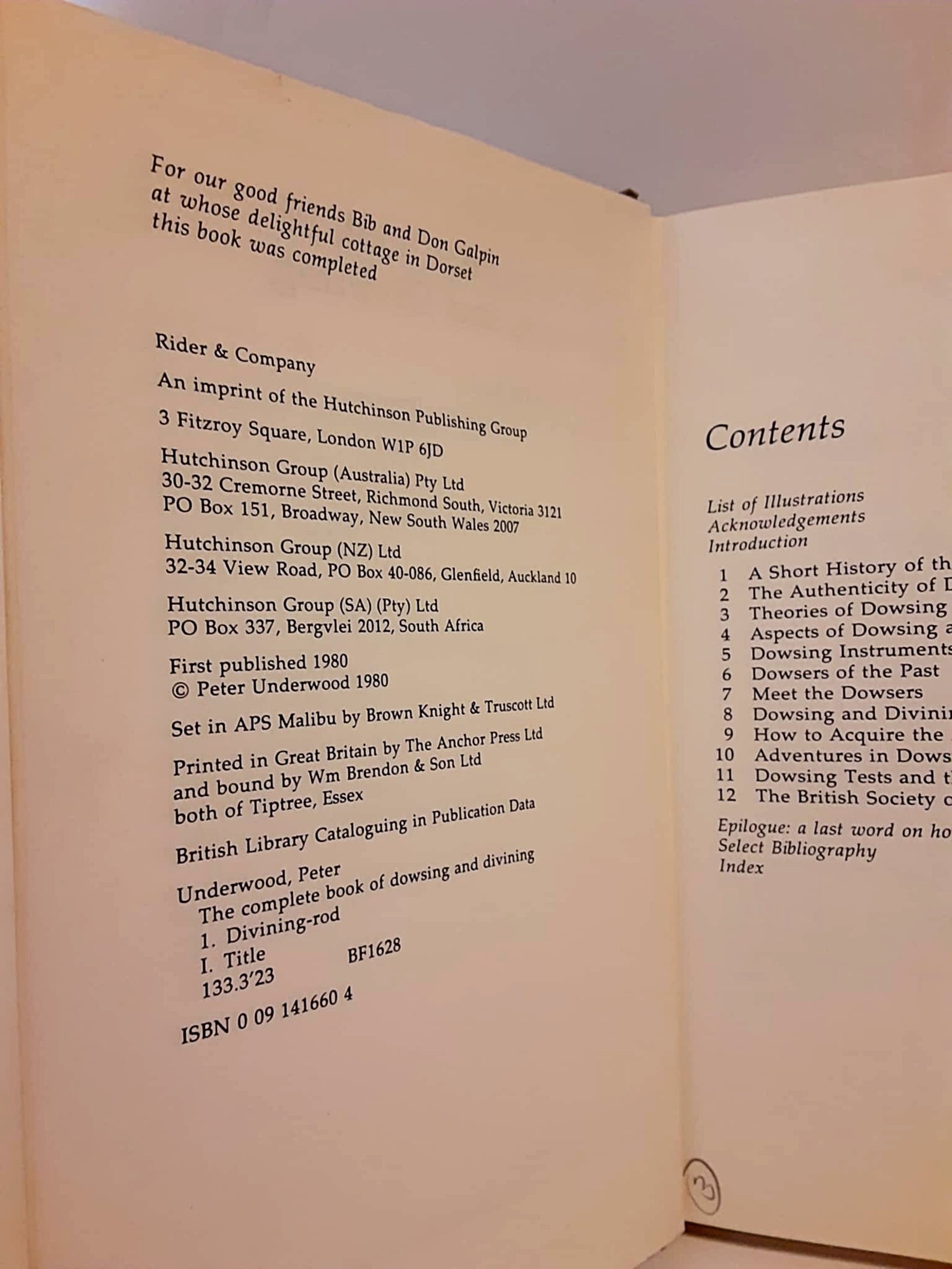 The Complete Book of Dowsing & Divining by Peter Underwood 1980 - Etsy