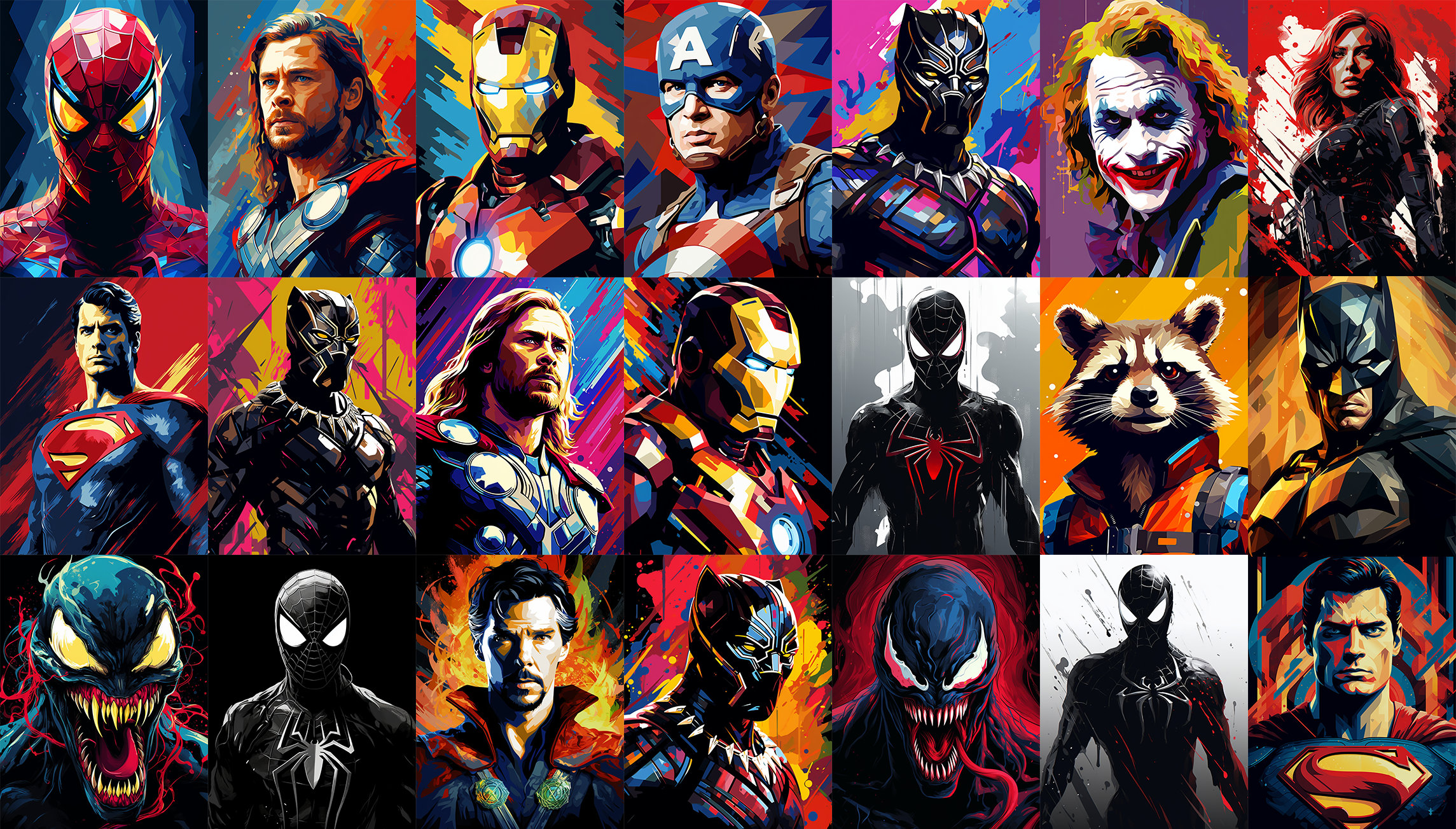 21 Superheros Digital Posters - Etsy