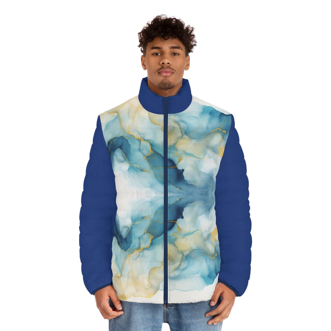 Unisex Puffer Jacket, Winter Baseball Down Jacket, Cotton Black Puffer ...