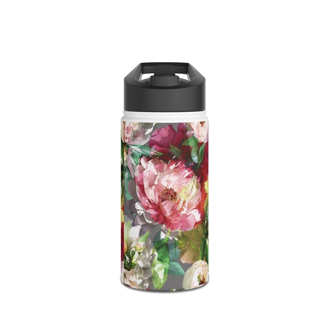 Stainless Steel Water Bottle Lavender Floral Design, 12 Oz 18oz 32oz ...