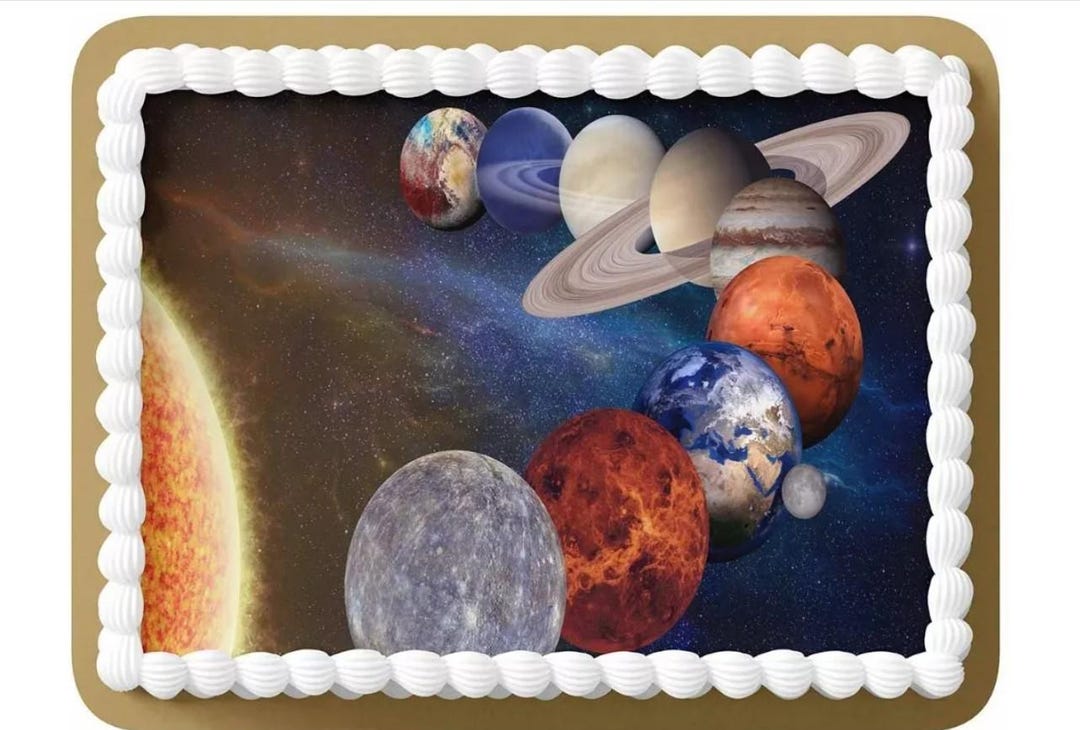 Edible Astro Universe Cake Topper Birthday Party Cake Topper Sugar ...