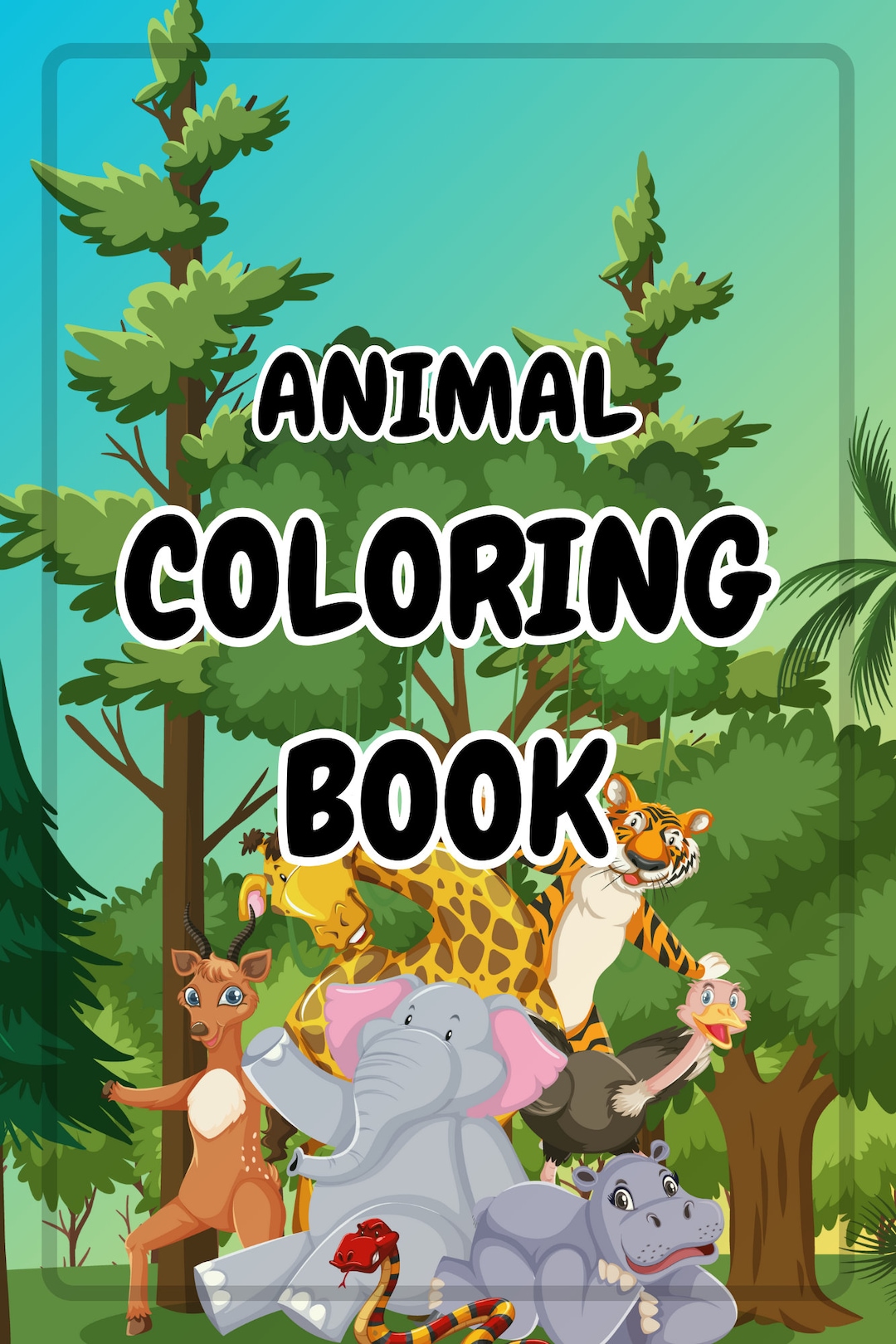 Coloring Book Animal A to Z - Etsy
