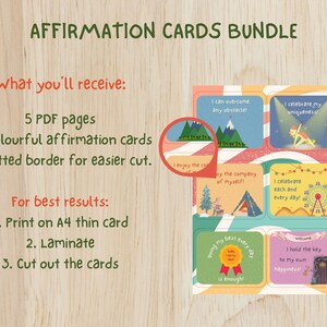 Bundle | 30 Printable Affirmation Cards for Kids - Etsy
