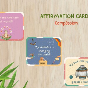 Compassion 6 Printable Affirmation Cards for Kids - Etsy