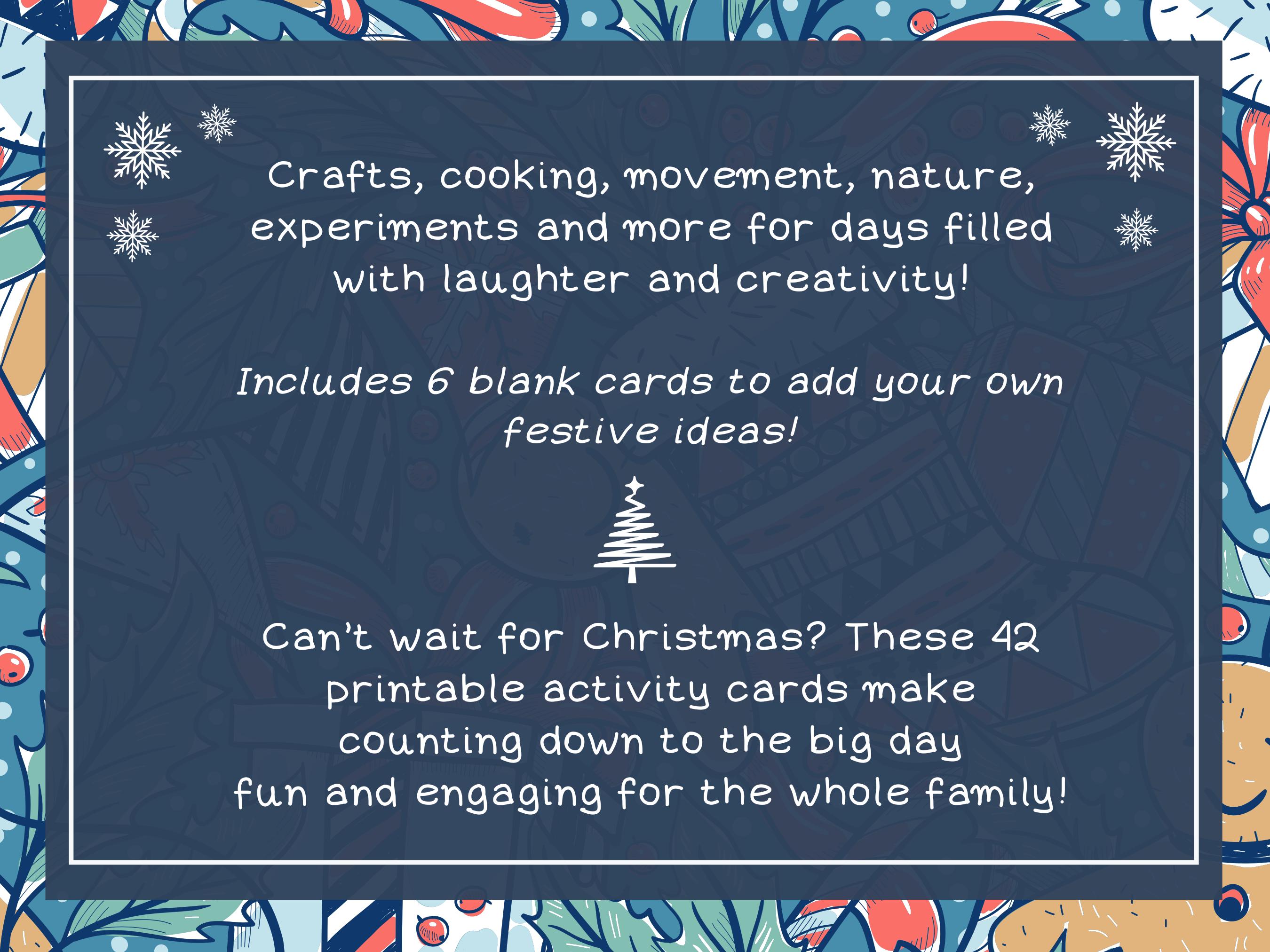 42 Advent Activity Cards for Kids - Advent Calendar - Christmas ...