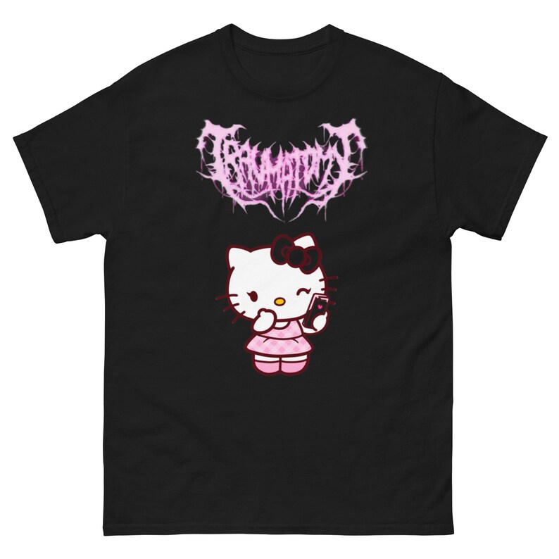Hello Kitty Y2K Opium Label Inspired Black Tee - Etsy Canada