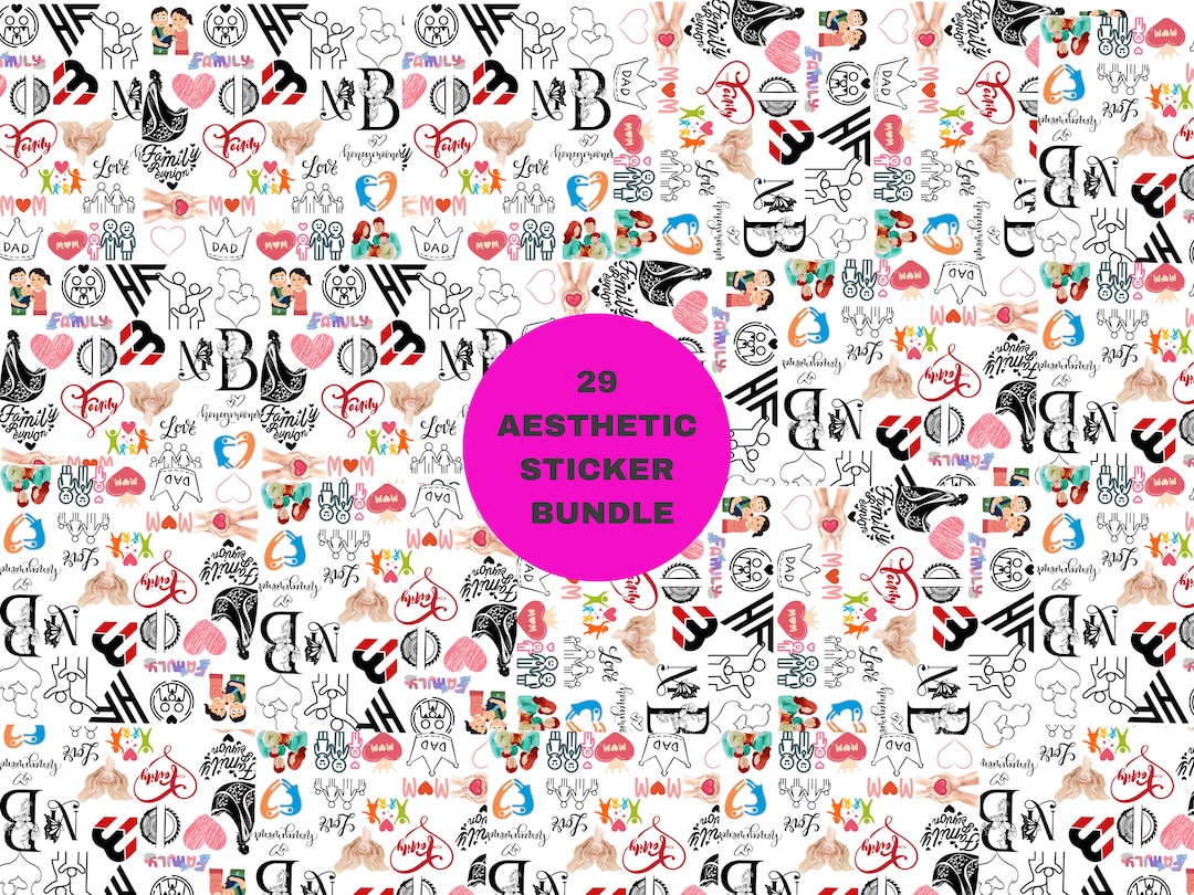 Family Sticker Bundle, Family Love Sticker Bundle, PDF and PNG Sticker ...