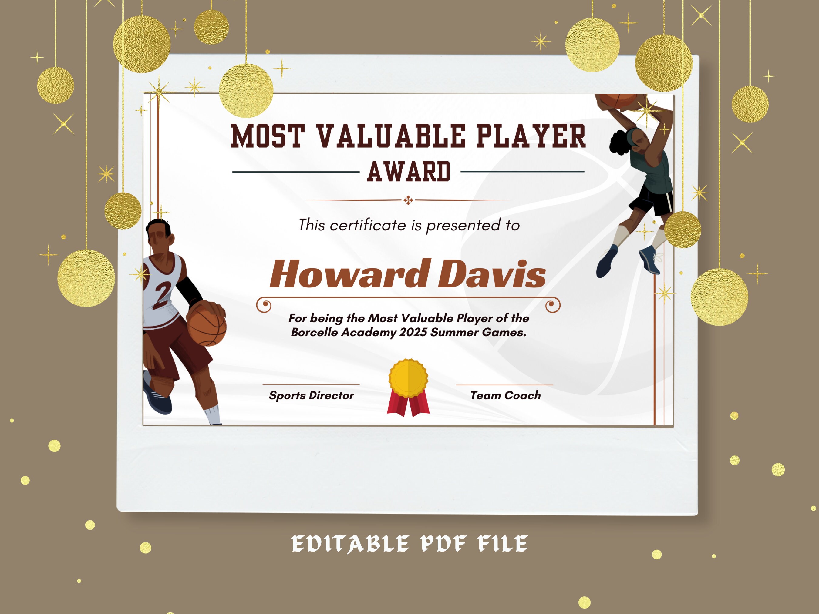 Award Certificates, Editable Award Certificate, Coaches, Team Sports ...