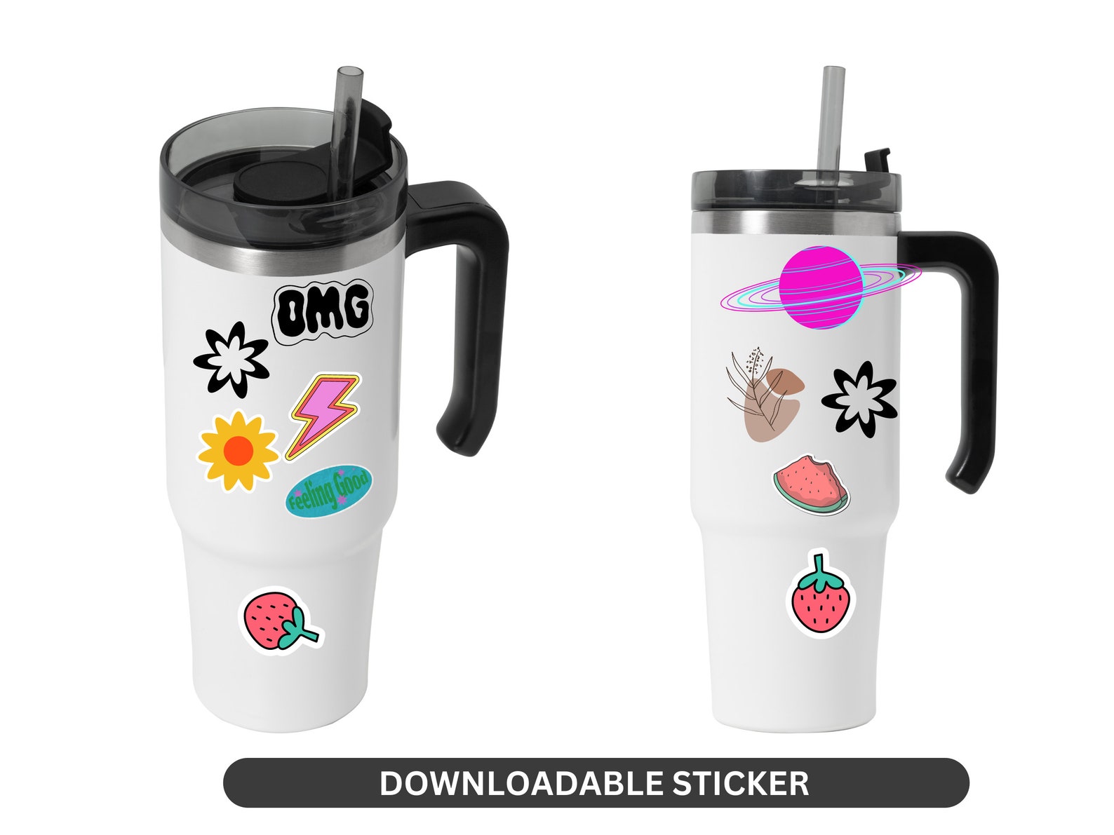 Aesthetic Sticker Bundle, Digital Sticker Bundle, Printable and ...