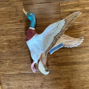 Vintage Set of 3 Ceramic Plaster Mallard Ducks Wall Hanging by the ...