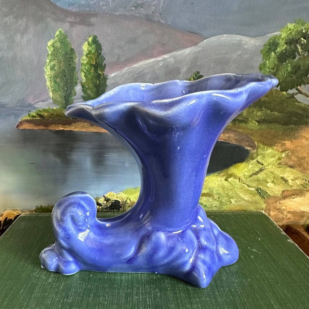 Vintage Cameron Clay Art Deco Style Periwinkle Blue Art Pottery ...