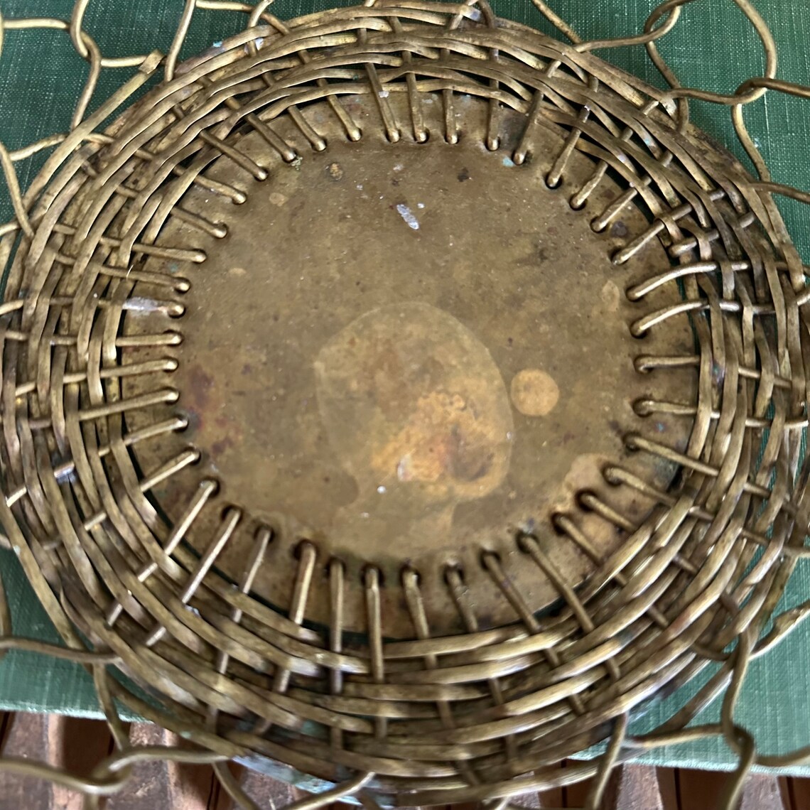 Vintage Heavy Brass Wire Basket, Made in India - Etsy