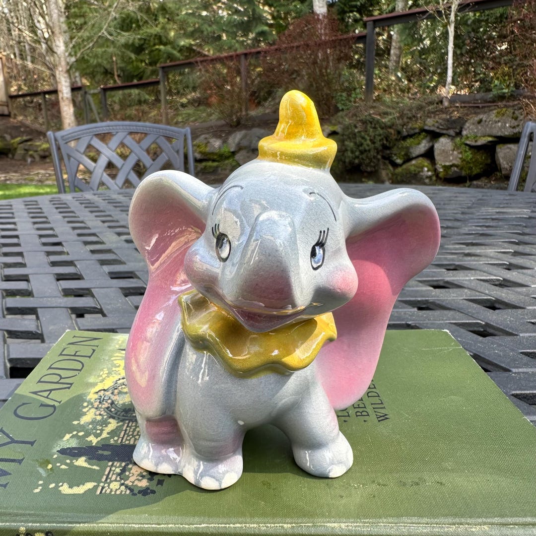 Vintage Ceramic Disney Dumbo Figurine Made by the Shaw American Pottery ...