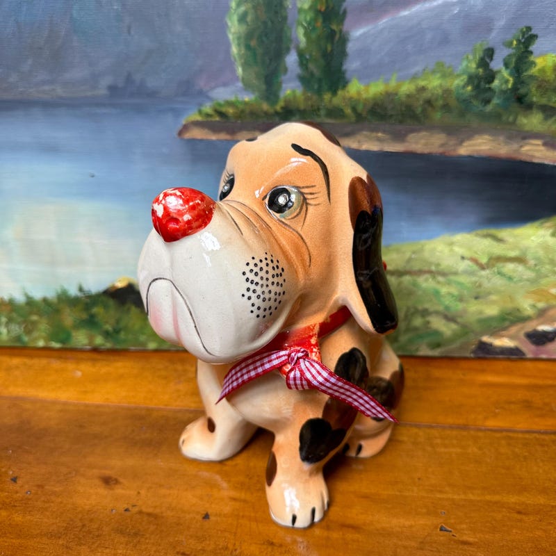 Vintage Ceramic Dog Banks - Etsy