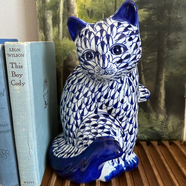 Ceramic Cat Figurine - Etsy