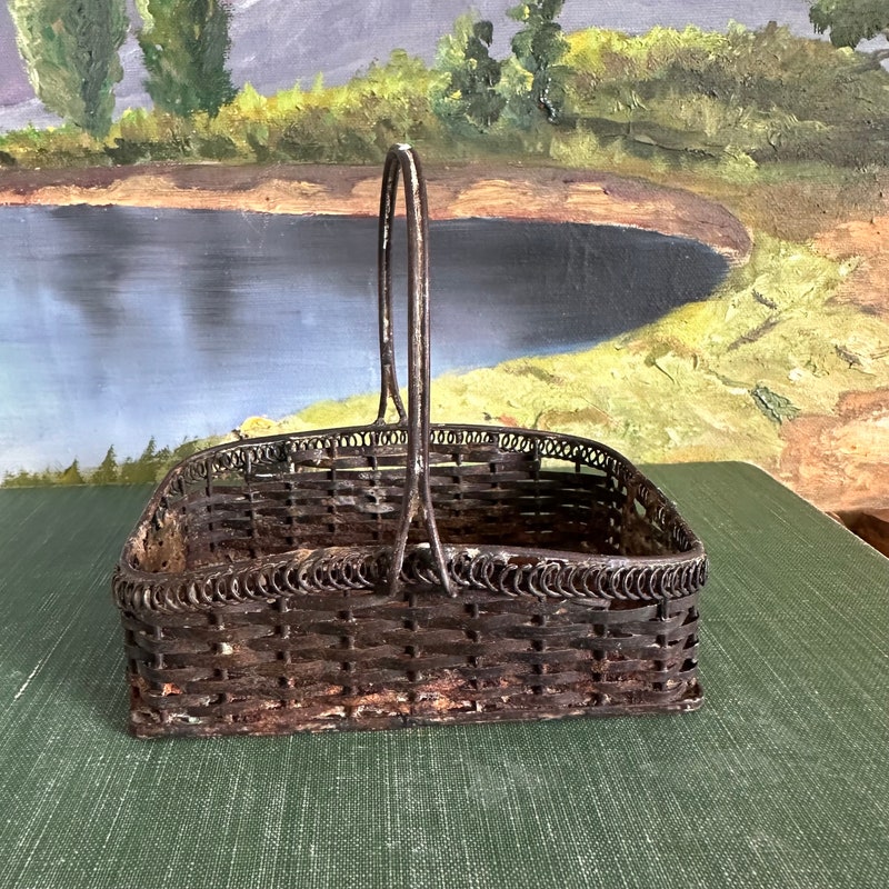 Small Metal Basket - Etsy