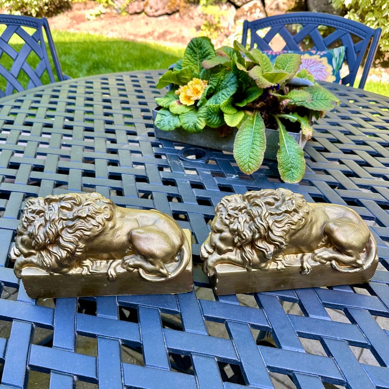Vintage Lion Chalkware - Etsy